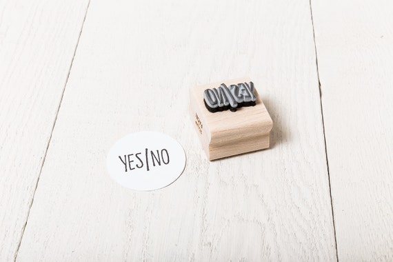 Paper & Party Supplies Yes No Rubber Decision Stamp Stickers, Labels ...