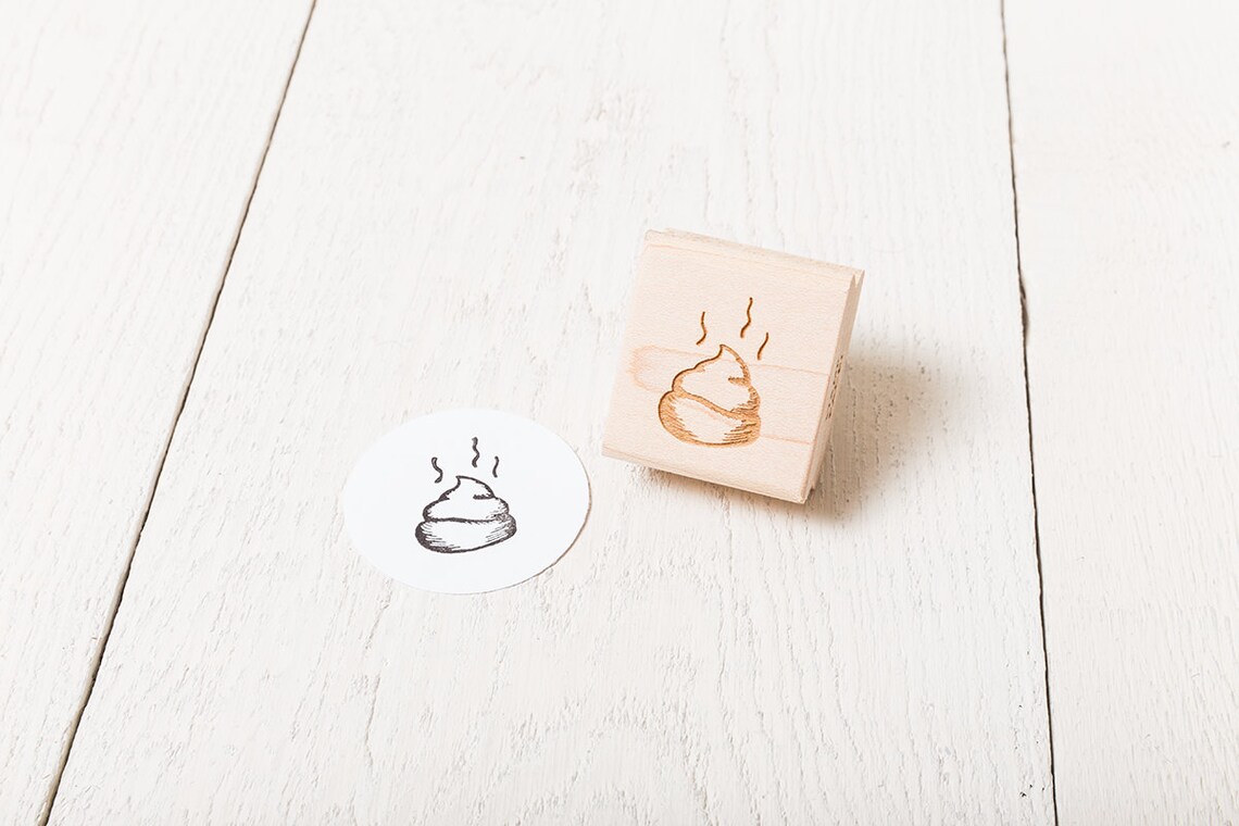 Stinky Poop Rubber Stamp - Etsy