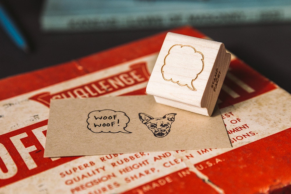 Quote Bubble Rubber Stamp | Etsy