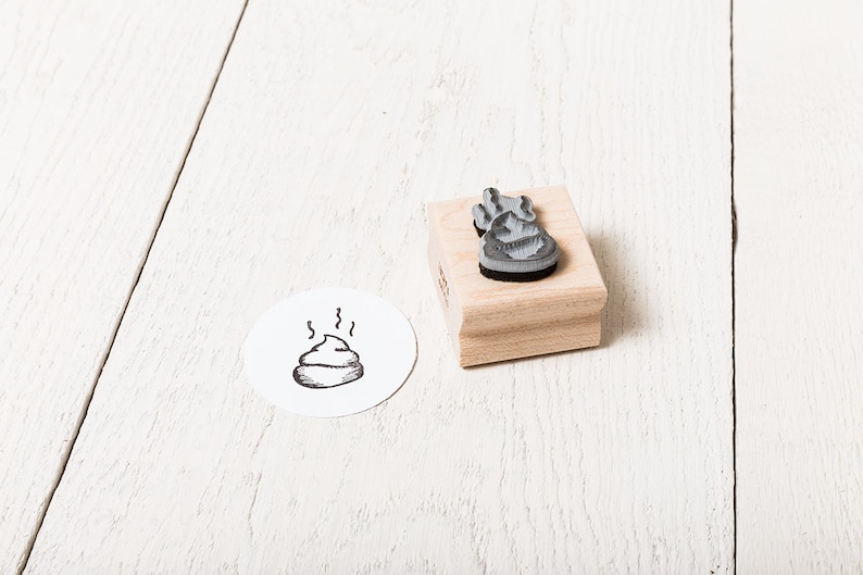 Stinky Poop Rubber Stamp - Etsy