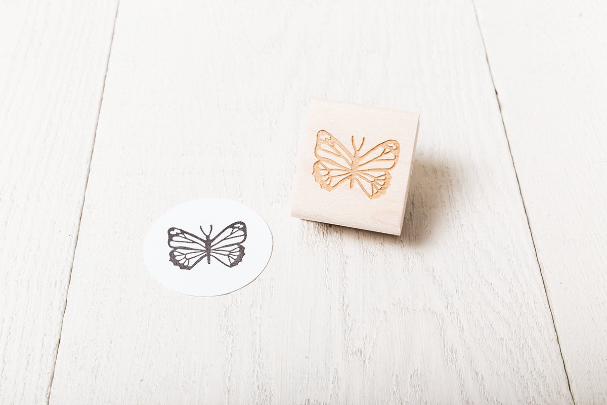 Butterfly Bug Rubber Insect Stamp - Etsy