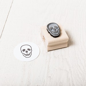 Human Skull Rubber Stamp Center Facing - Etsy