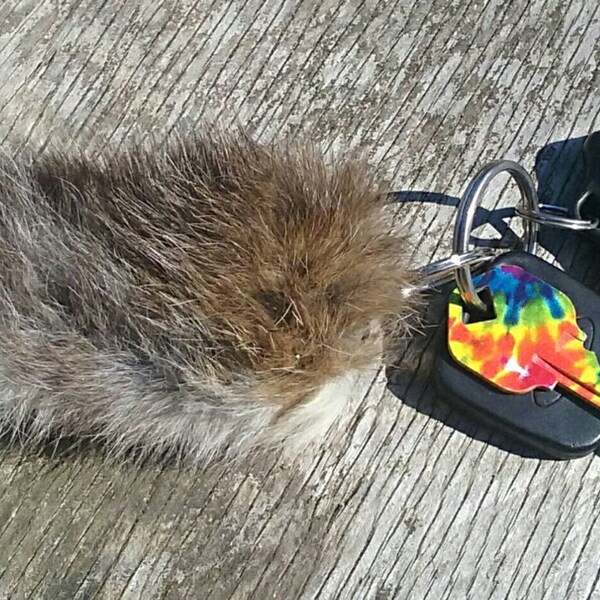 Rabbit Tail Keychain - Etsy