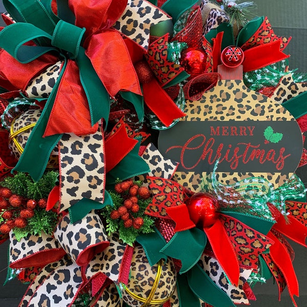 Leopard Print Wreath - Etsy