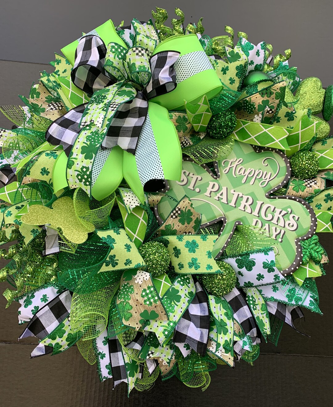 St. Patricks Day Wreath, St. Patrick's Day Wreath, Happy St. Patrick's ...