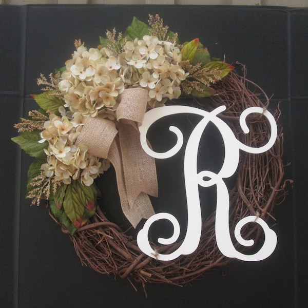 Initial Wreath - Etsy