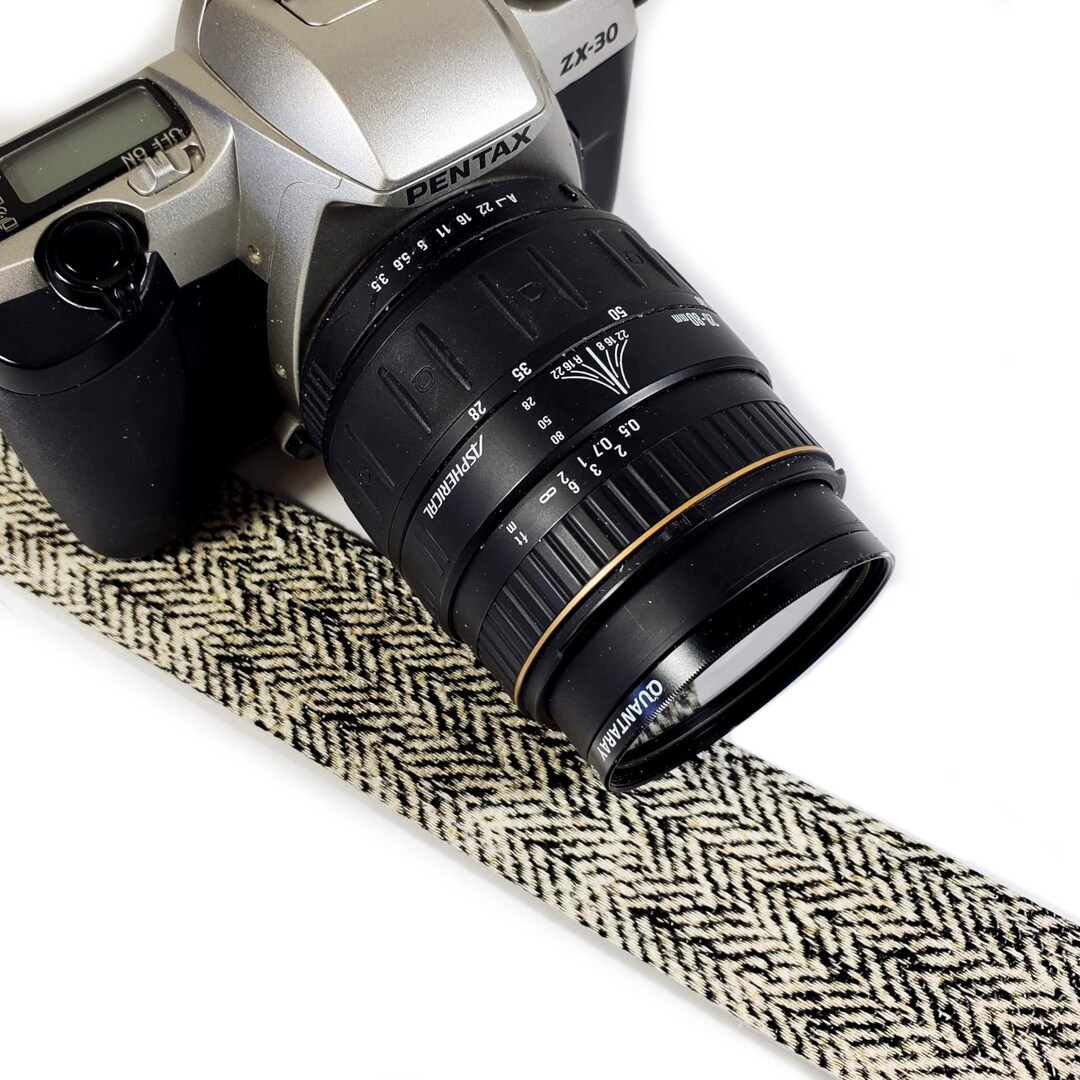 Gray Black Tweed Premium Leather Camera Strap -tweed Design Camera ...
