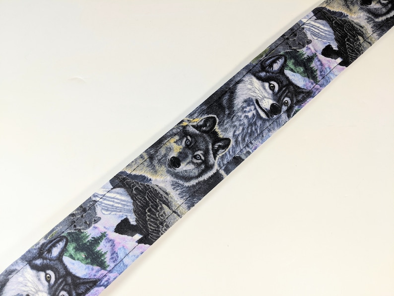 Wolf Guitar Strap-Wolf Eagle Guitar Strap Wolf and Mountains | Etsy
