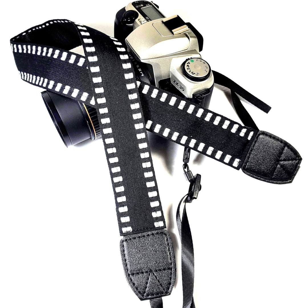 Black Film Camera Strap - Photography Film Print Camera Strap - Double ...