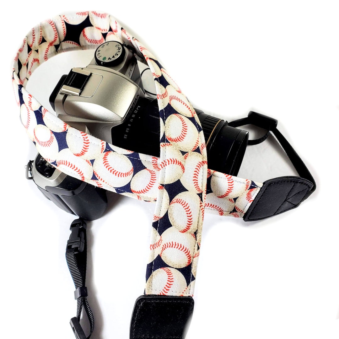 Baseball Camera Strap -america's Past Time Camera Strap - Double Padded ...