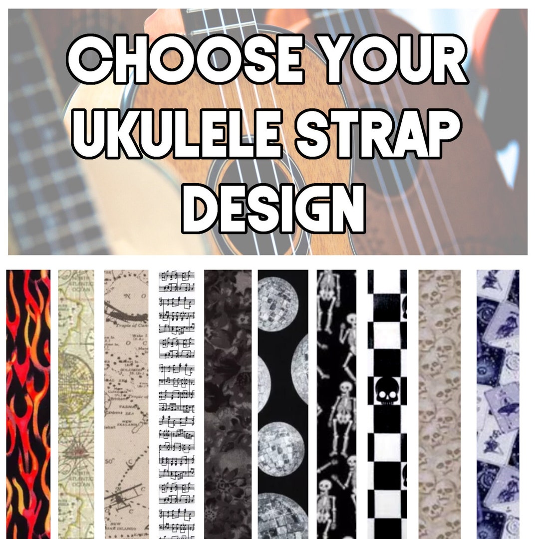 Ukulele Strap - Your Choice Button Strap - Double Padded Button Ukulele ...