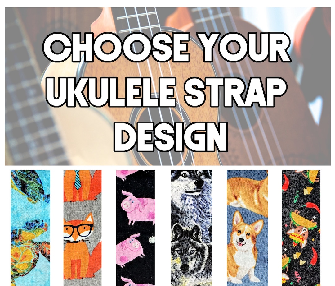 Animal Ukulele Strap - Your Choice Animal Ukulele Strap - Double Padded ...