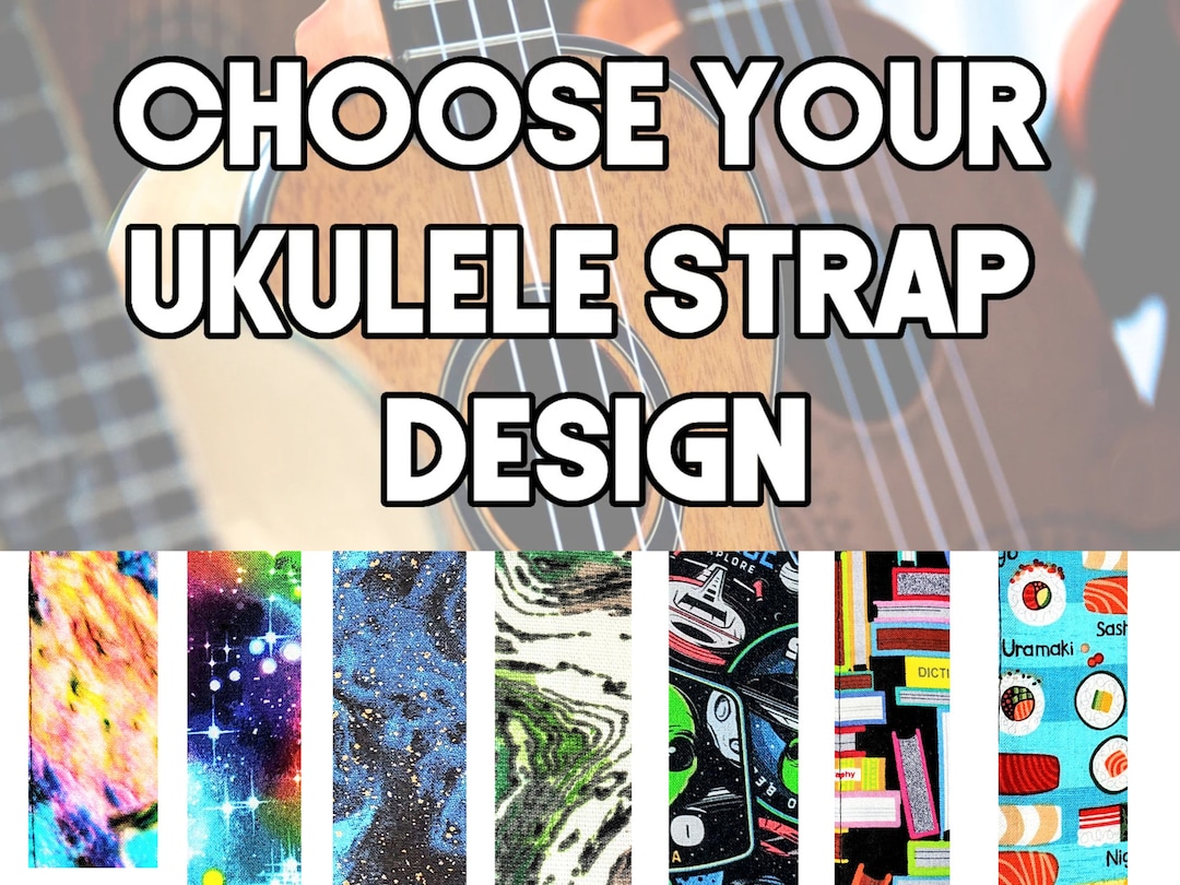 Ukulele Strap - Your Choice Button Strap - Double Padded Button Ukulele ...