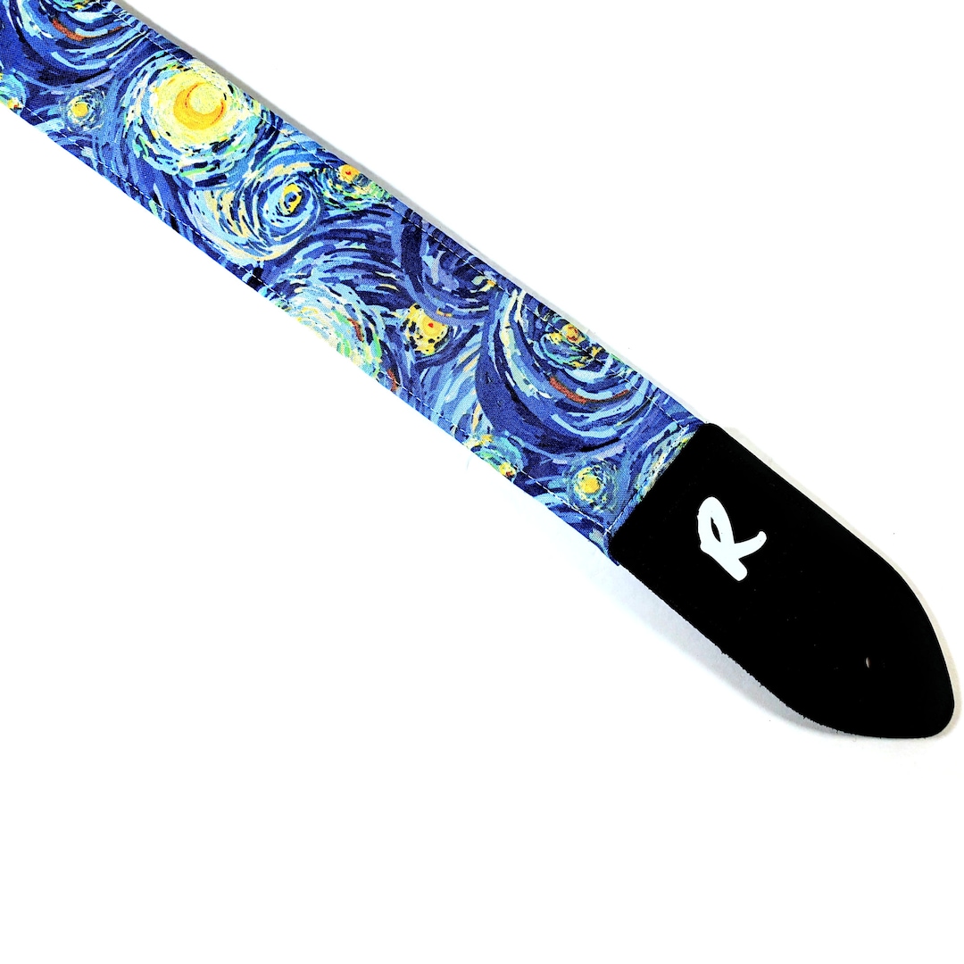 Starry Night Guitar Strap -vincent Van Gogh Guitar Strap- Impressionist ...