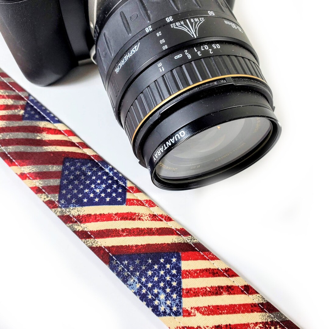 American Flag Camera Strap - Stars and Stripes Patriotic Camera Strap ...