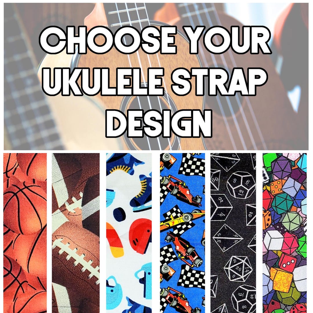 Ukulele Strap-your Choice Basketball Football Hockey Race Car ...