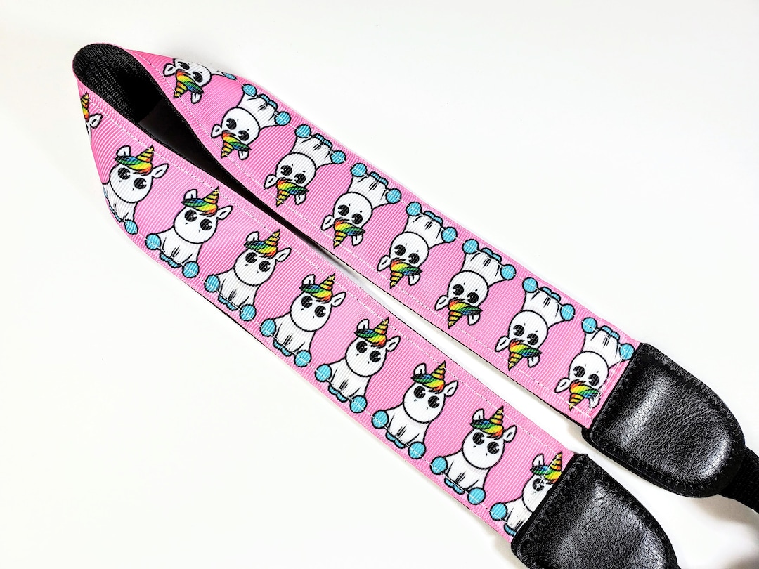 Cute Pink Unicorn Ukulele Strap - Unicorn Ukulele Strap - Unicorns on ...