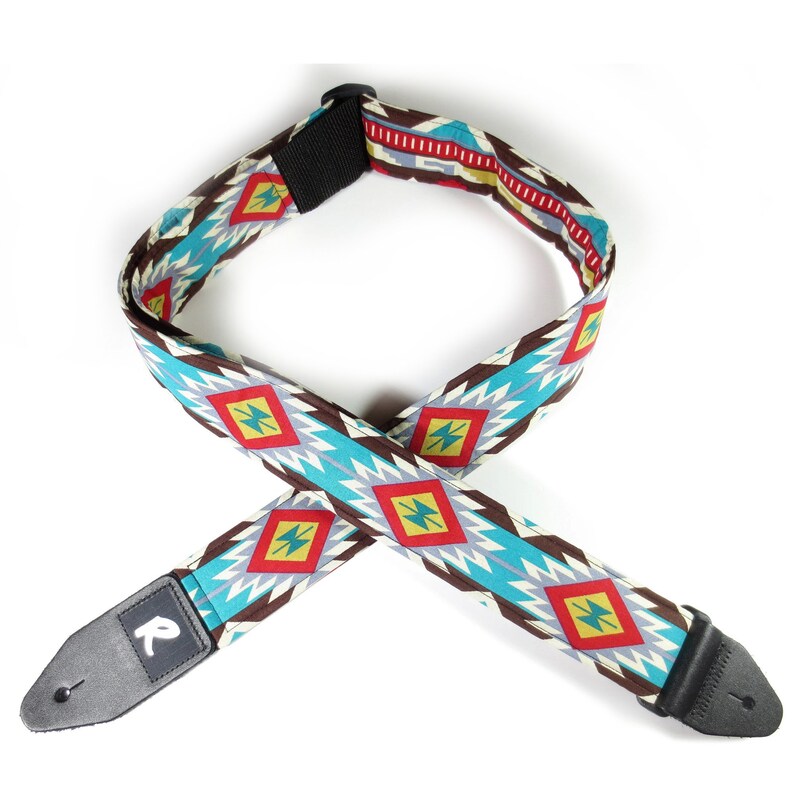 Aztec - Turquoise Tribal - Navajo - Southwestern Guitar Strap ...