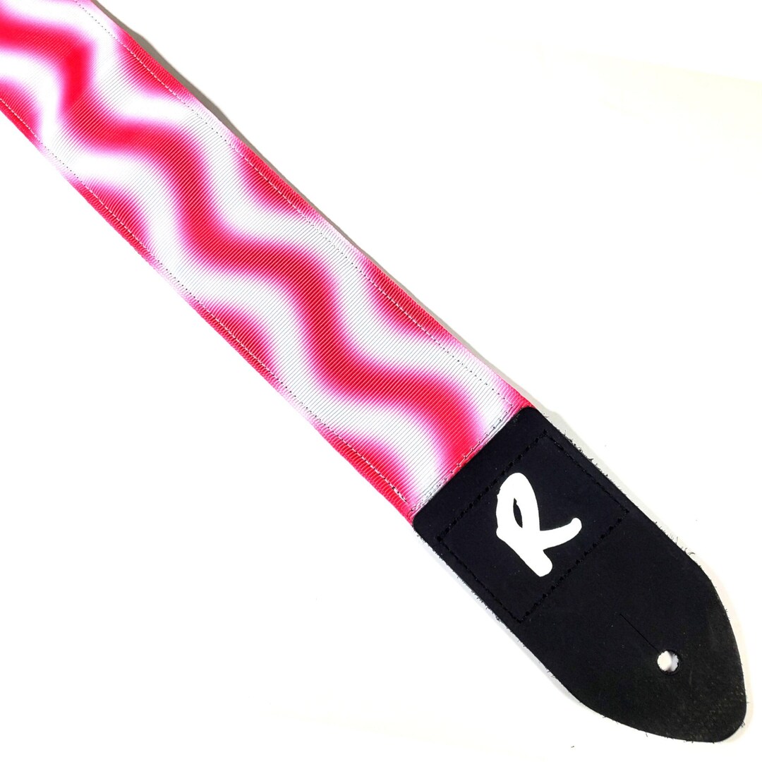 Pink Wave Guitar Strap -waves of Pink Ribbon Guitar Strap - Cute Guitar ...