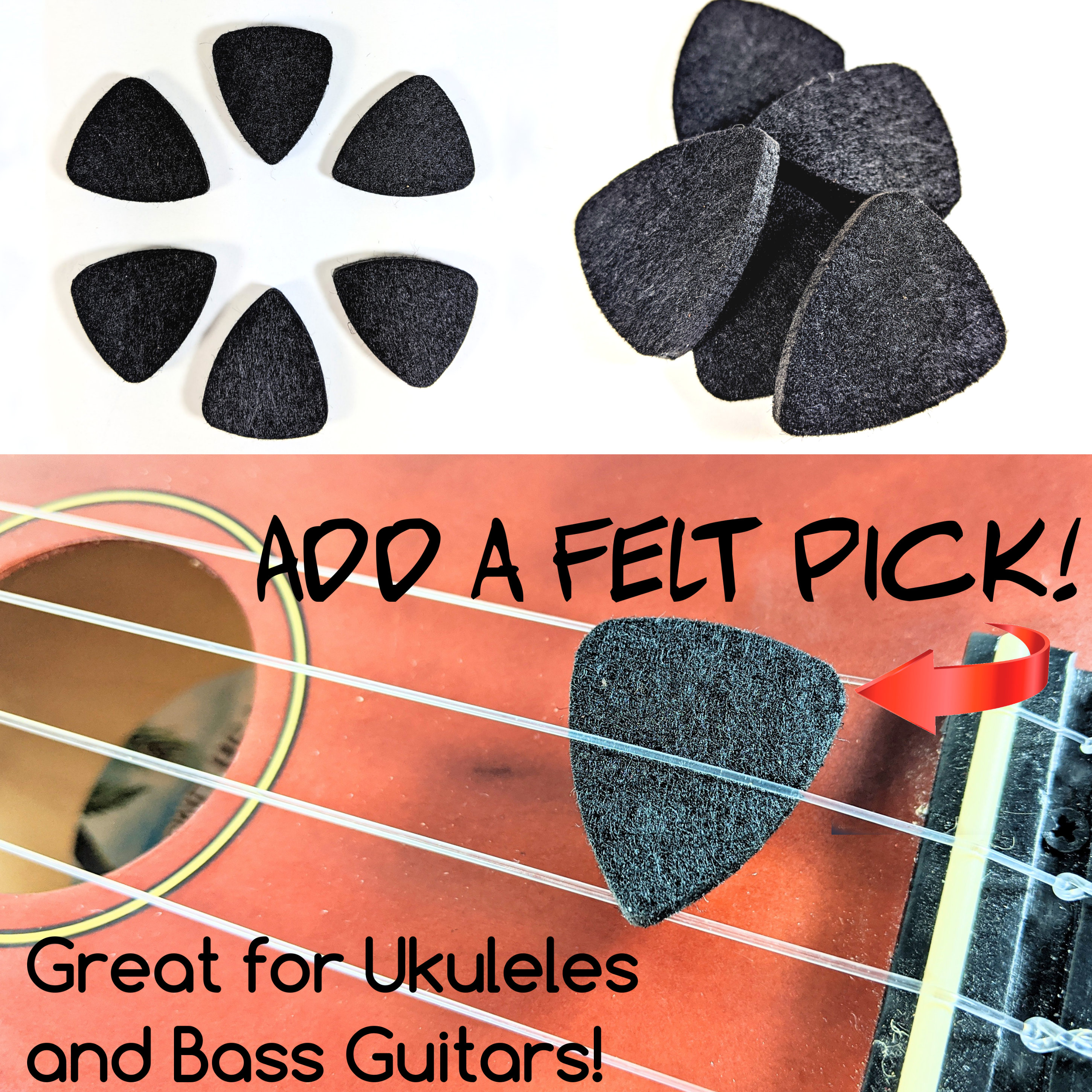 Black Ukulele Strap Button Free Universal Strap - Etsy