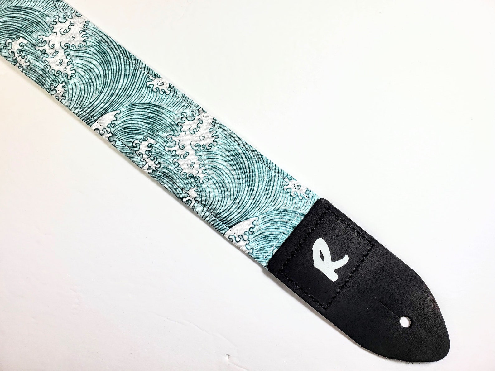 Japanese Wave Guitar Strap Blue Waves Guitar Strap | Etsy