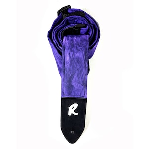 Deep Purple Guitar Strap - Guitar Strap- Purple Batik Guitar Strap ...