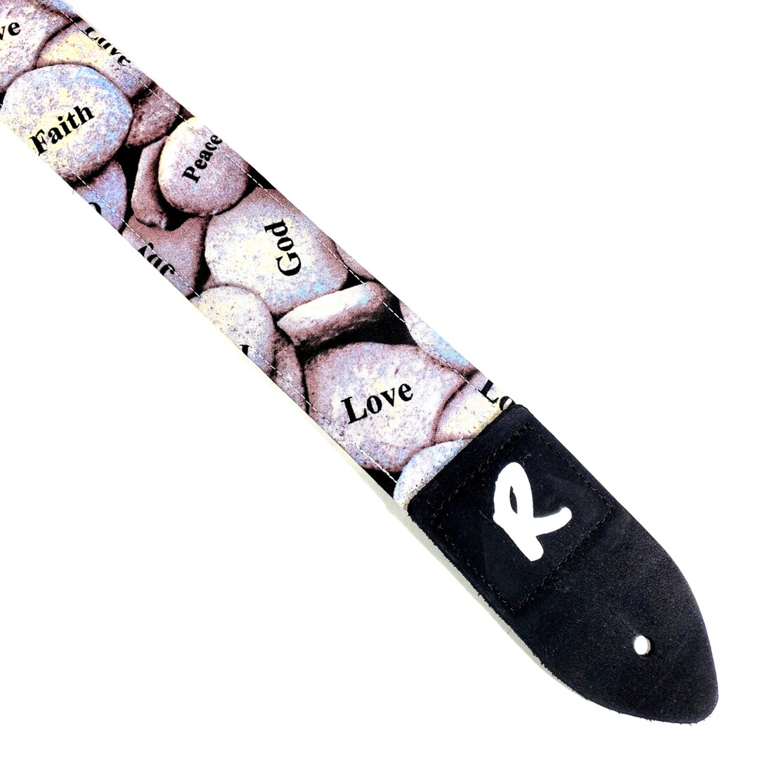 Faith Peace Love Joy God Guitar Strap-prayer Rock-religious Guitar ...