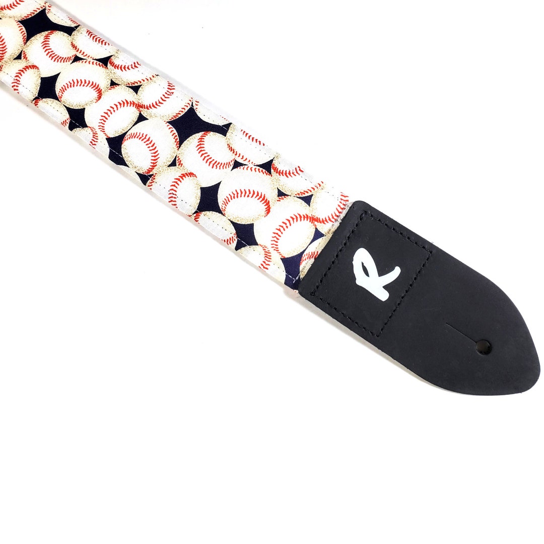 Baseball Guitar Strap-baseballs on Blue Double Padded-comfortable- Fits ...