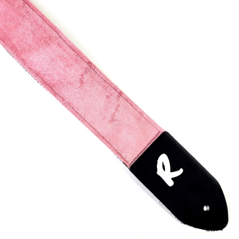 Light Pink Velvet Guitar Strap - Primrose Pink Velvet Guitar Strap ...