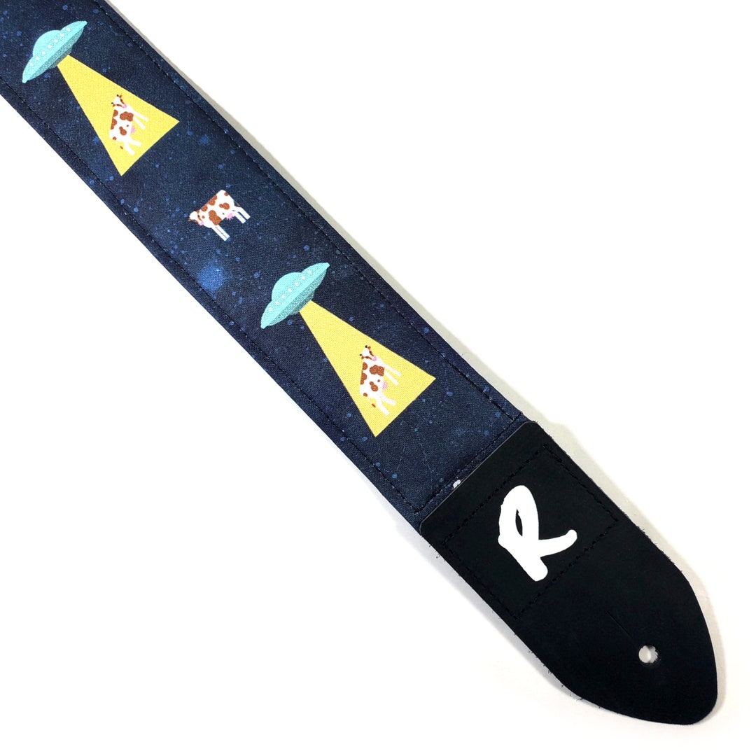 UFO Alien Guitar Strap - Alien Abduction Guitar Straps - Flying Saucer ...