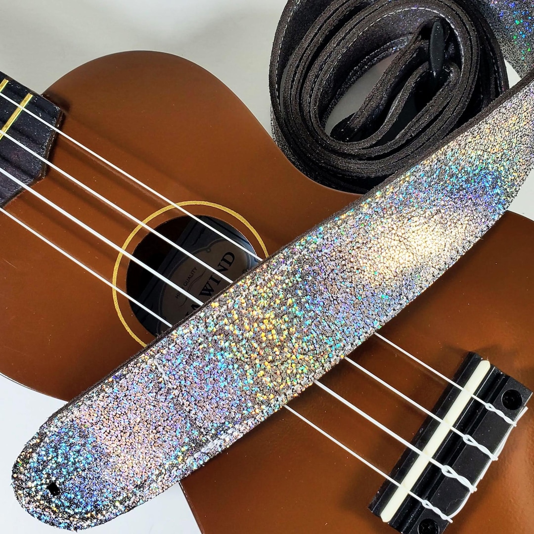 Sparkle Iridescent Premium Leather Ukulele Strap -shimmer Leather ...