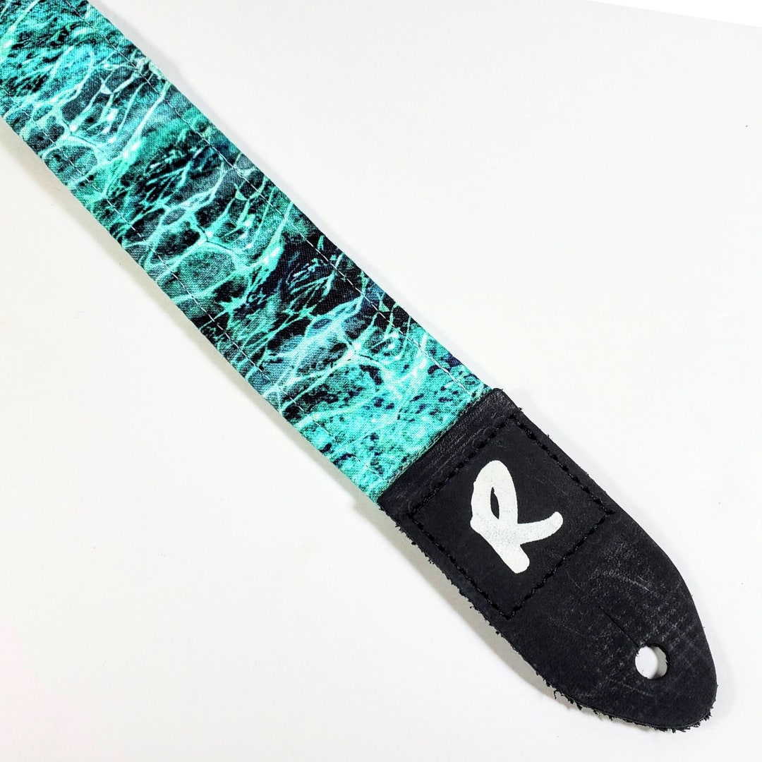 Blue Wave Ukulele Strap - Ocean Ukulele Strap -handmade - Double Padded ...