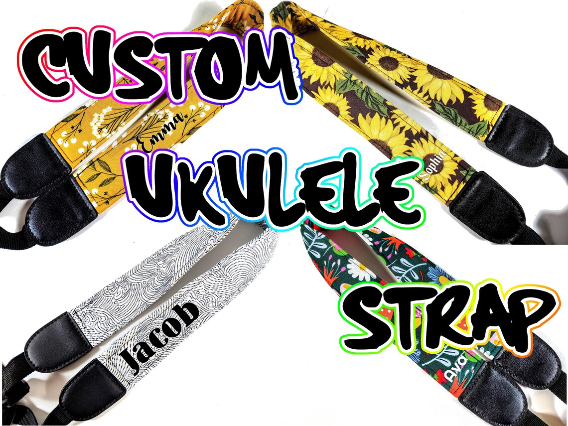 Personalized Ukulele Strap Add a Name to Any of Our Ukulele - Etsy
