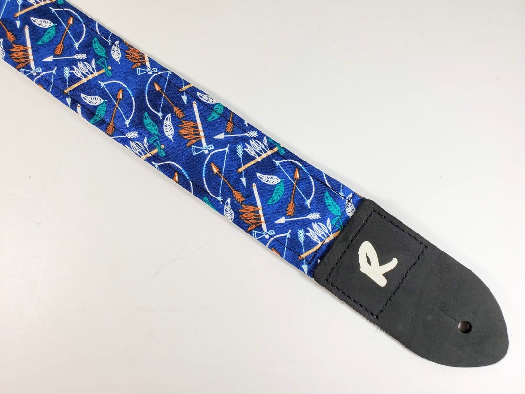 Bow Arrow Ax Feather Guitar Strap - Southwest Guitar Strap- Adjustable ...