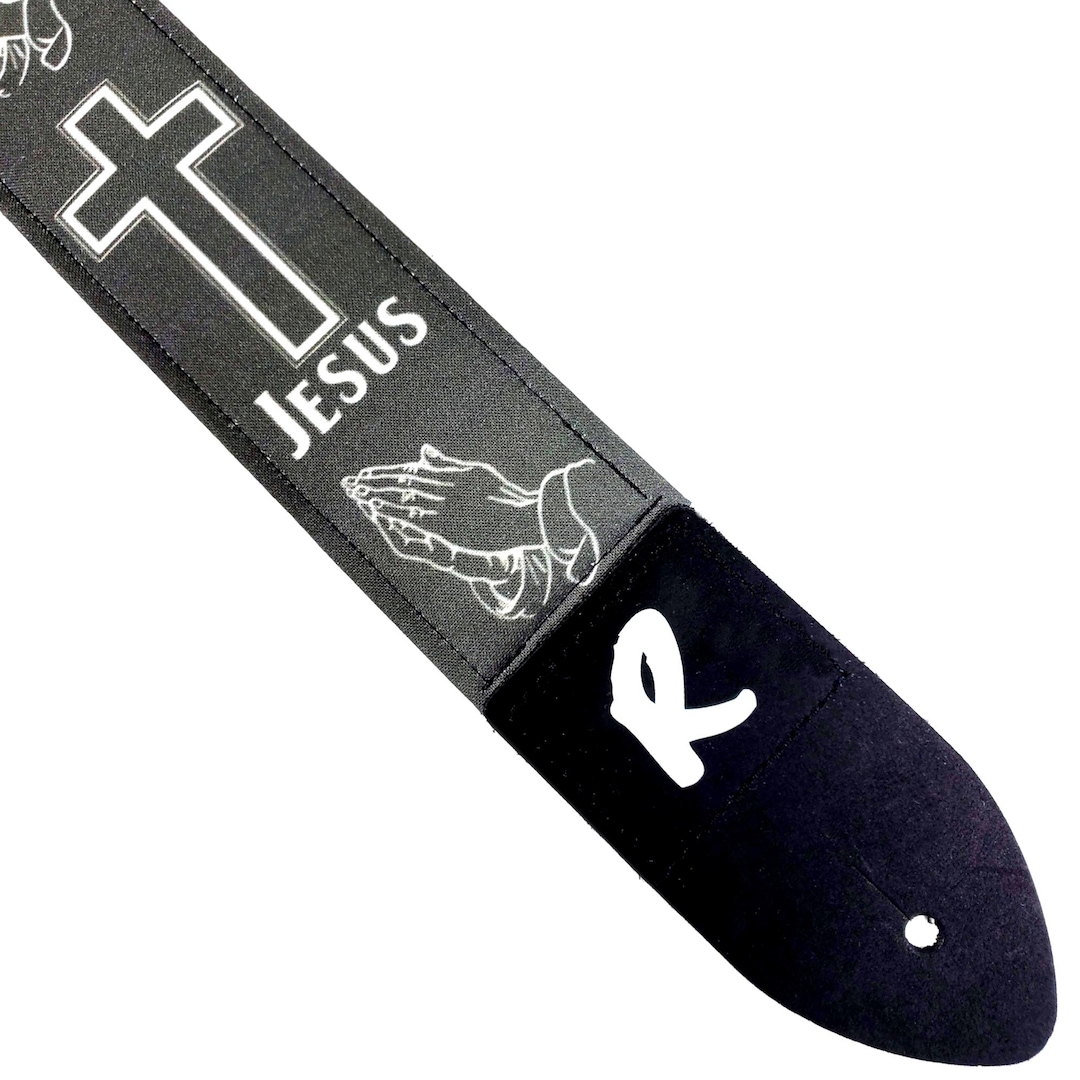 Jesus Cross Praying Hands Guitar Strap-religious Guitar Strap-christian ...