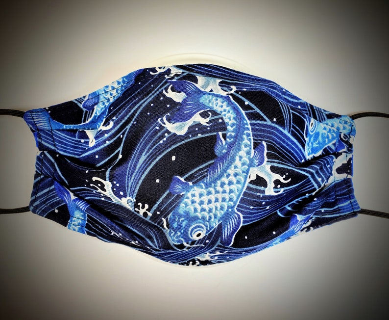 Koi Fish Face Mask Washable Coy Fish Soft Flannel Mouth | Etsy