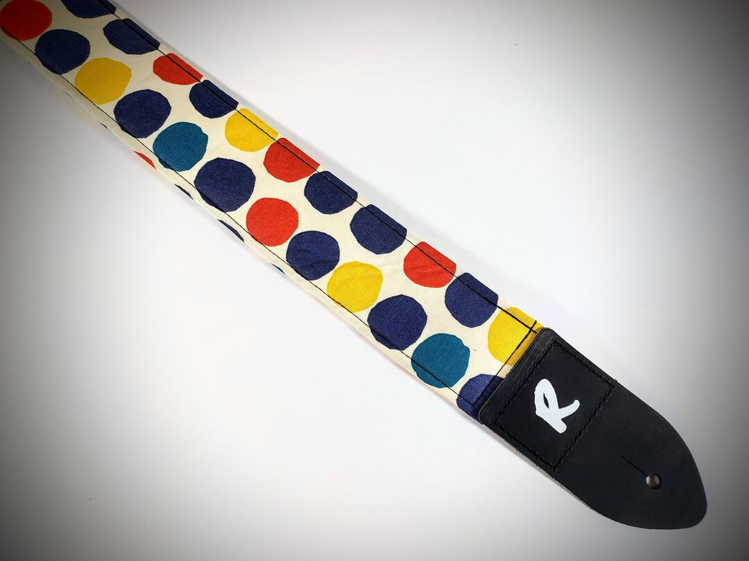 Multi Colored Dot Guitar Strap Cute Adjustable Double - Etsy