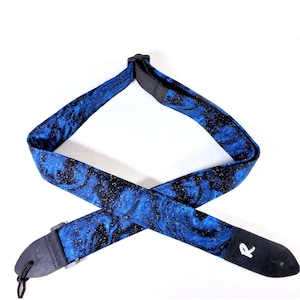 Blue Nebula Galaxy Guitar Strap - Gold Stars in Space - Sci Fi -blue ...