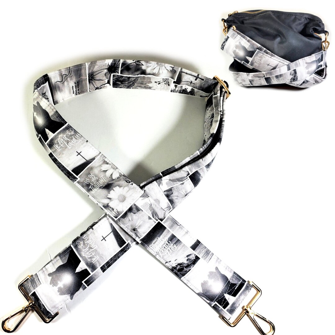 Christian Guitar Style Bag Strap - Jesus Cross Body Strap - Bible Verse ...