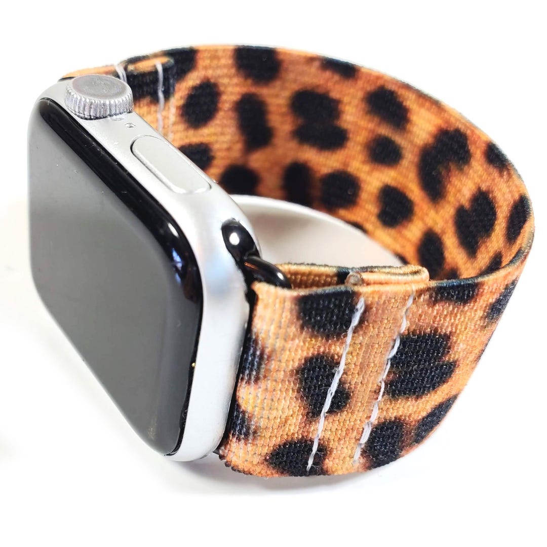 Leopard Elastic Watch Band for Apple Watch -38mm 40mm 41mm 42mm 44mm ...