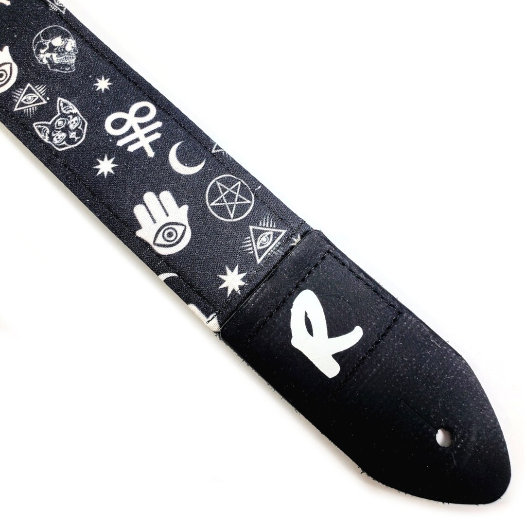 Hamsa Hand, Pentagram, Cat, Tarot, Eye, Skull, Guitar Strap - Leviathan ...