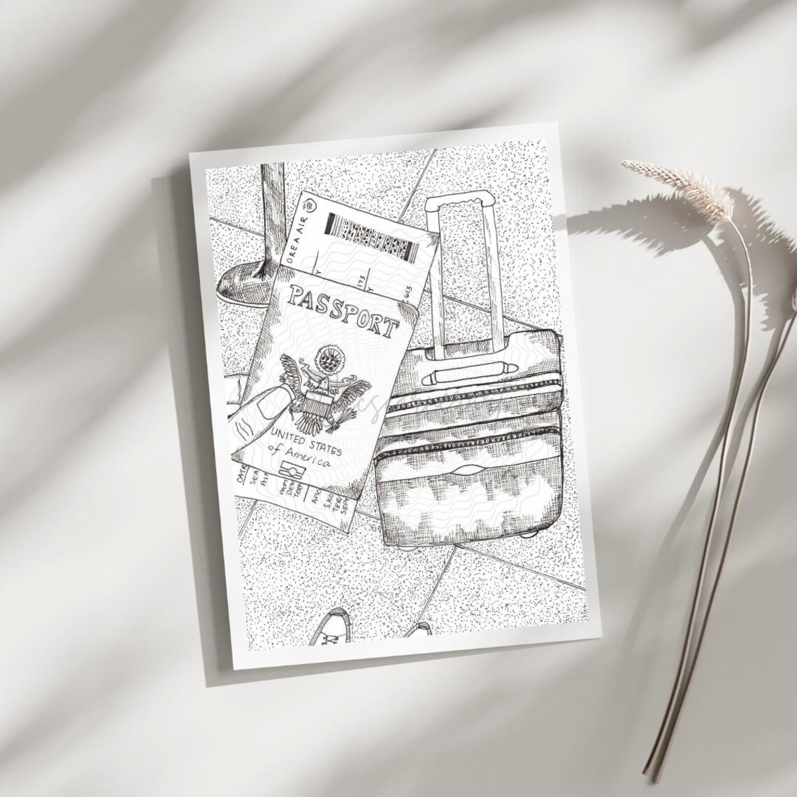 Travel Wall Art, Passport Prints, Catch Flights, Vision Board Art Print ...