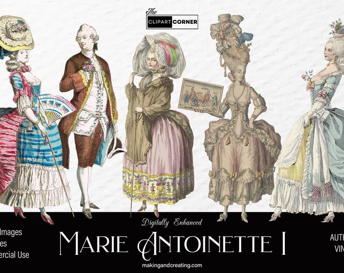 Marie Antoinette Outline Lineart Clipart Vector Graphic Digital Stamp ...