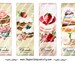 Shabby Chic French Patisserie Digital Bookmarks Digital Collage Sheet ...