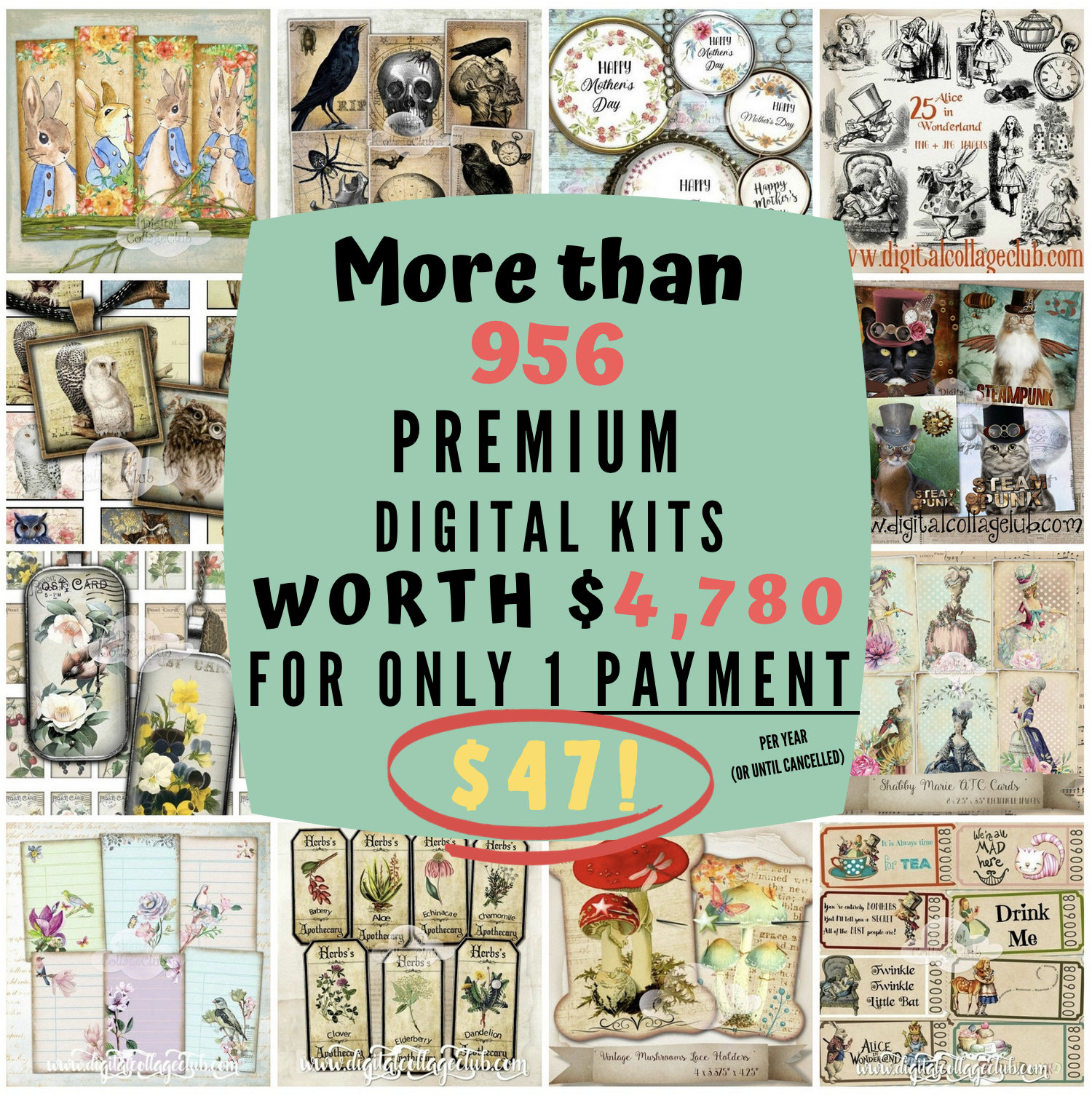 Creepy Halloween Raven Digital Collage Sheet Images for - Etsy