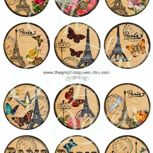 Spring in Paris- Vintage Paris Digital Download Collage Sheet Clip Art ...