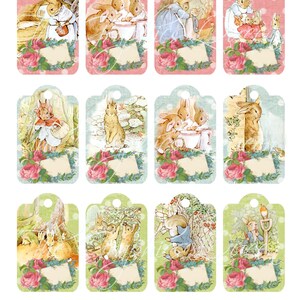 Peter Rabbit Hang/gift Tags/labels Beatrix Potter Bunny Cards Digital ...