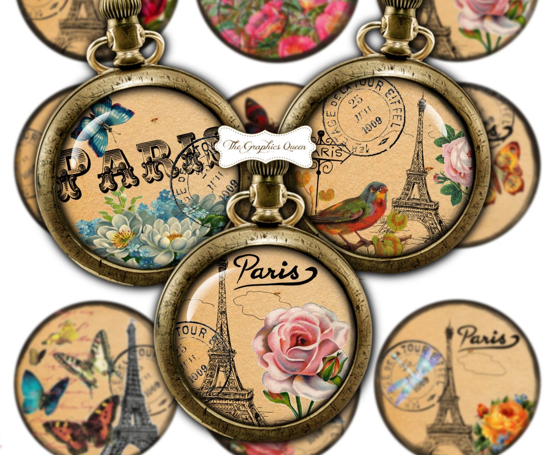 Spring in Paris- Vintage Paris Digital Download Collage Sheet Clip Art ...