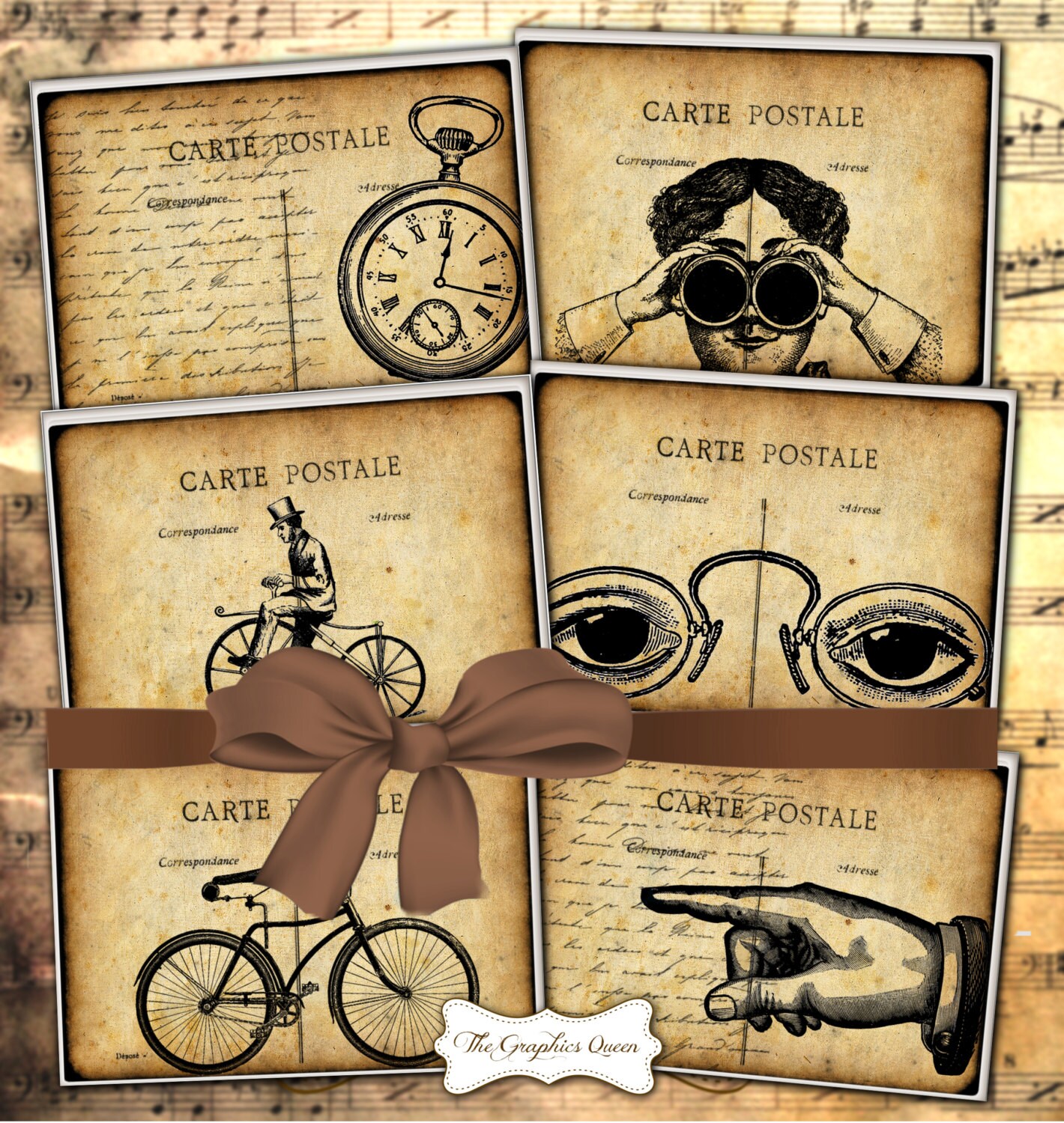 Steampunk Party Digital Images for Journaling Cards | Etsy