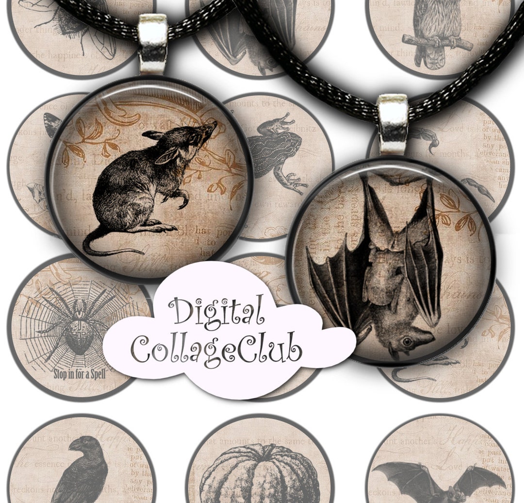 Creepy Creatures Digital Halloween Images for Bottle Cap Bottlecaps ...